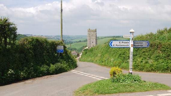 Car ended up 'on its side' near Chivelstone | southhams-today.co.uk