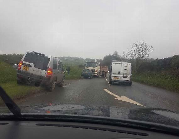 Lorry and car collide near Torr Quarry | southhams-today.co.uk
