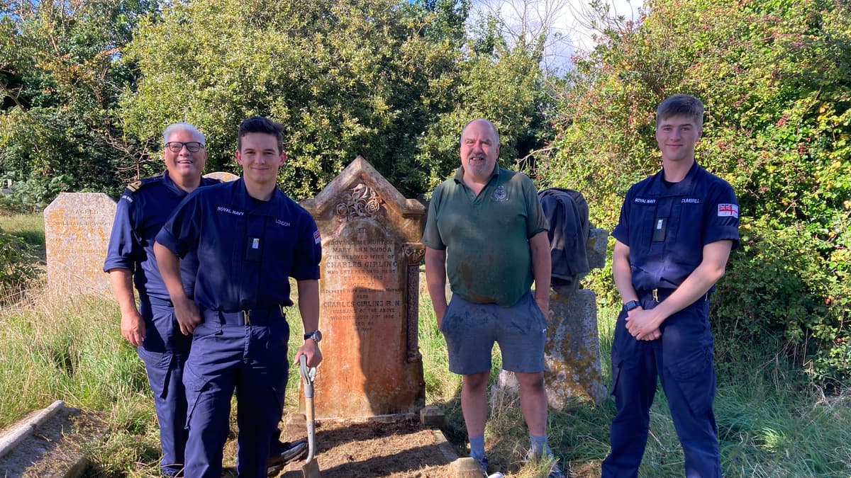 Longcross Cemetery graves restored with help from Britannia Royal Naval ...
